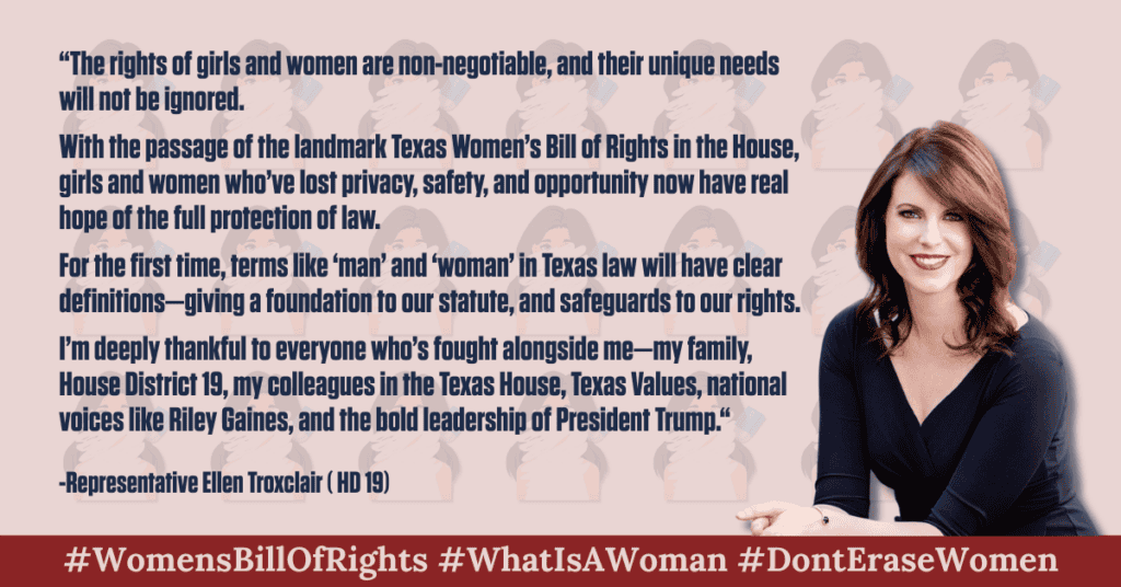 Breaking! Texas House Passes Women’s Bill of Rights | Texas Values